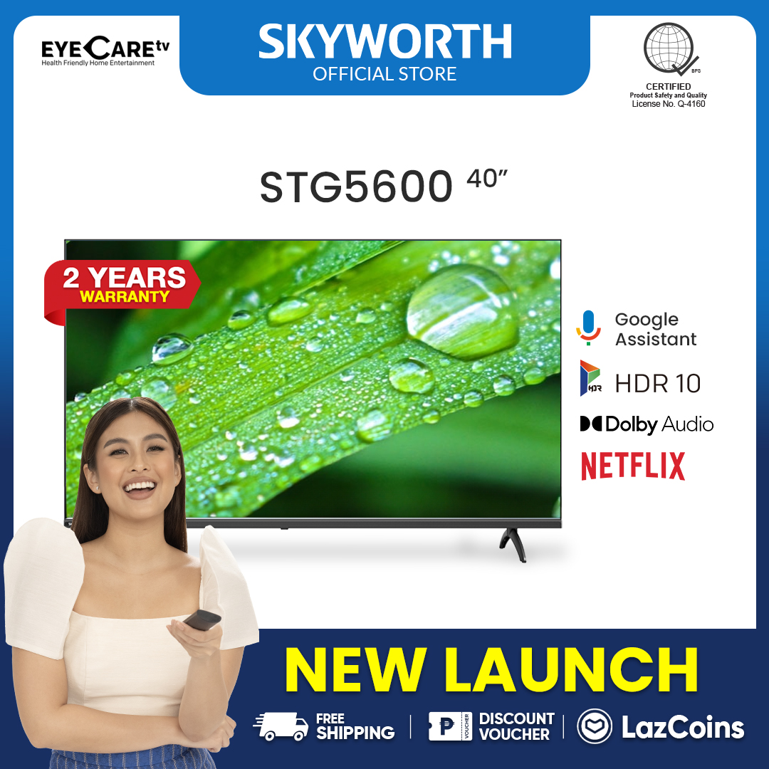[NEW] SKYWORTH 40STG5600 40 Inch Google TV FHD Borderless Design Trochilus Extreme Dolby Audio ...