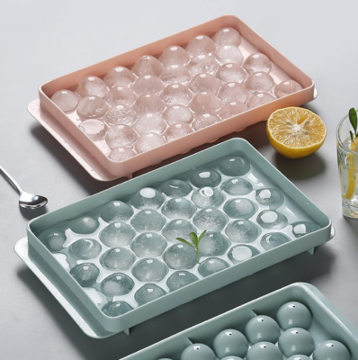Ice Tray Ice Cube Molder Round Balls Ice Mold Plastic Tray Ice Making ...