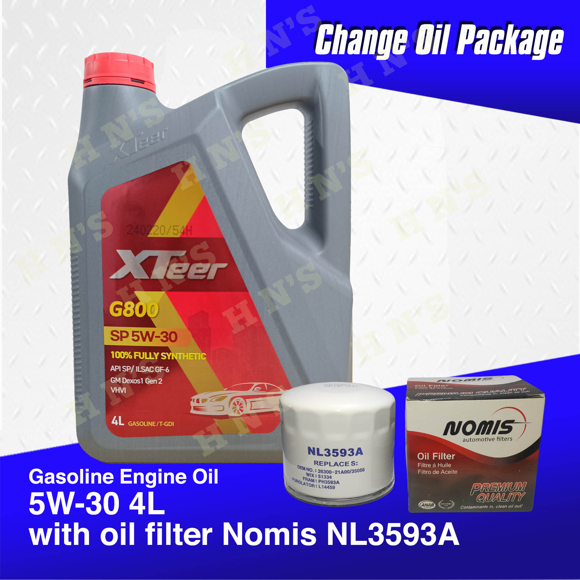 Hyundai XTeer Gasoline Ultra Protection 5W-30 Fully Synthetic Oil ...
