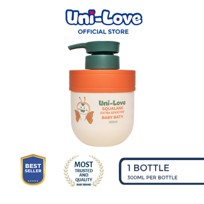 UniLove Squalane Extra Sensitive Baby Bath 300ml Bottle of 1