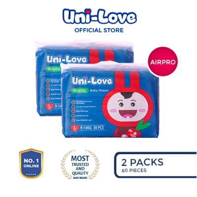 UniLove Airpro Baby Diaper 30's (Large) Pack of 2