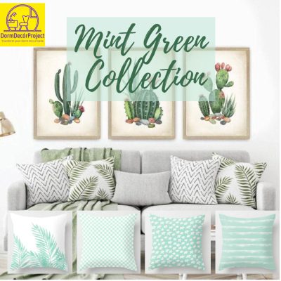 [DORM DECOR] Mint Green Cushion Cases Modern Print Boho Decorative ...