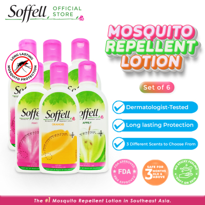 Soffell Mosquito Repellent Lotion All Scents Set Of 6 (60ml Each)