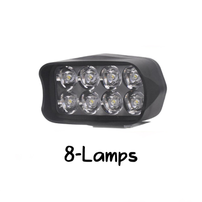 12V-80V Universal LED Electric Bicycle Headlights 8/12/16 Lamps Super ...