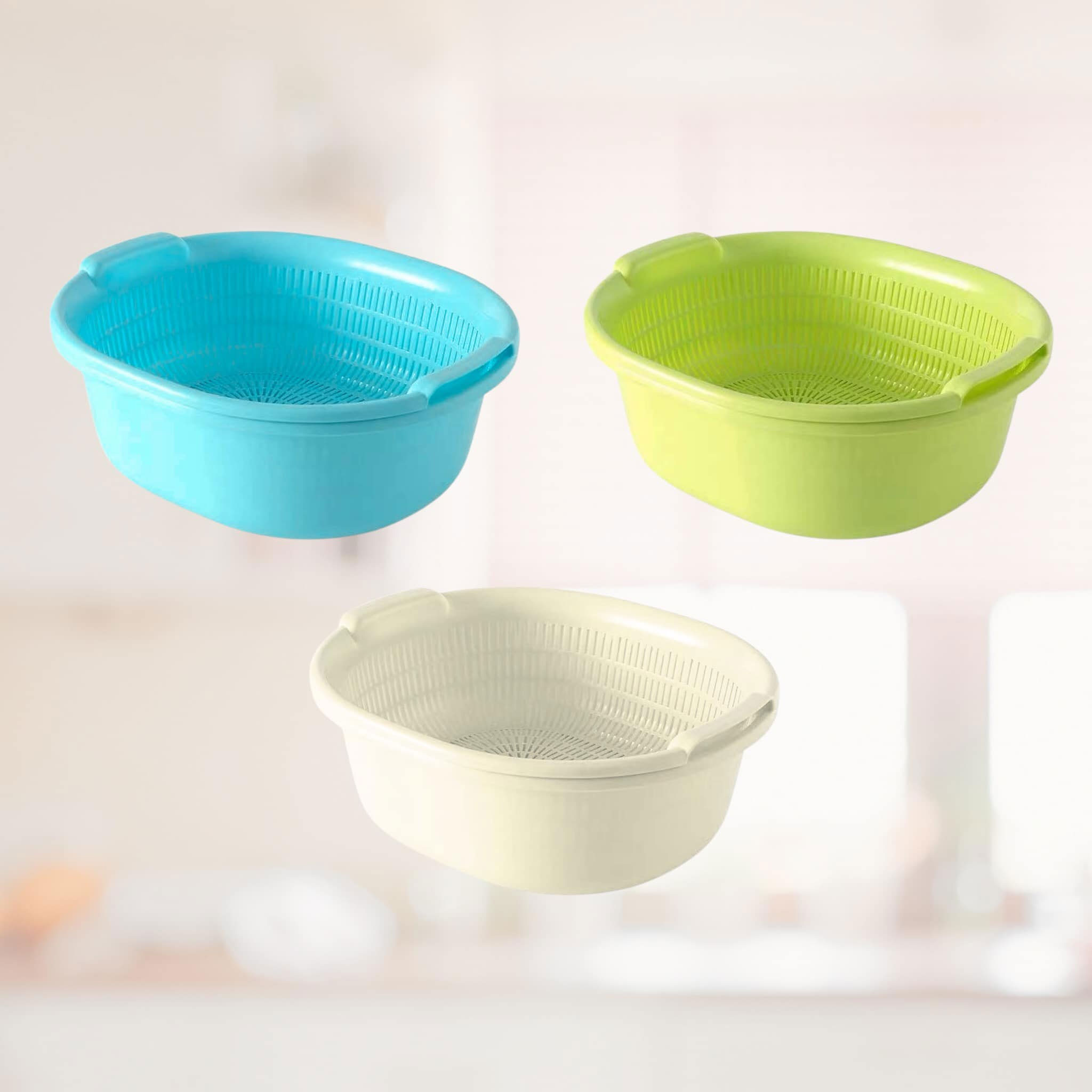 product 2 in 1 plastic colander strainer set food grade drain bowl for ...