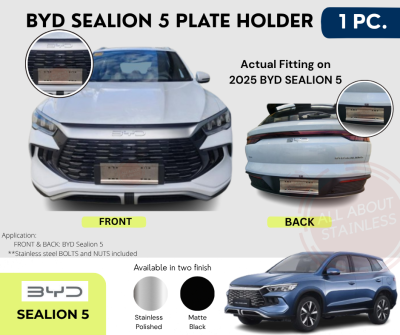 BYD SEALION 5 Stainless Steel Car Plate holder | 1 PC. ONLY
