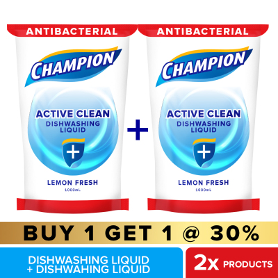 Champion Active Clean Dishwashing Liquid 2x1L SUP