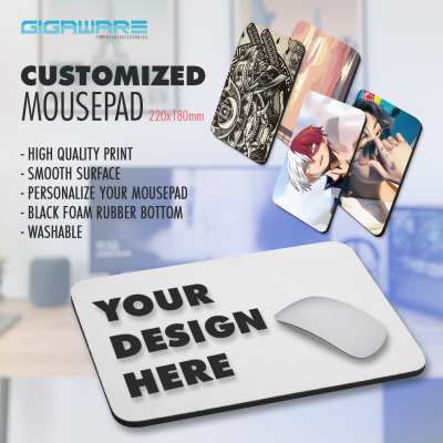 Gigaware Customized Mousepad Personalized Gaming Rubber Mouse Pad 220x180mm