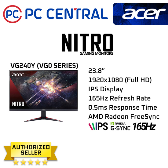 Acer Nitro VG0 VG240Y M3MBMIIPX 24" IPS Full HD Gaming Monitor 180Hz I ...