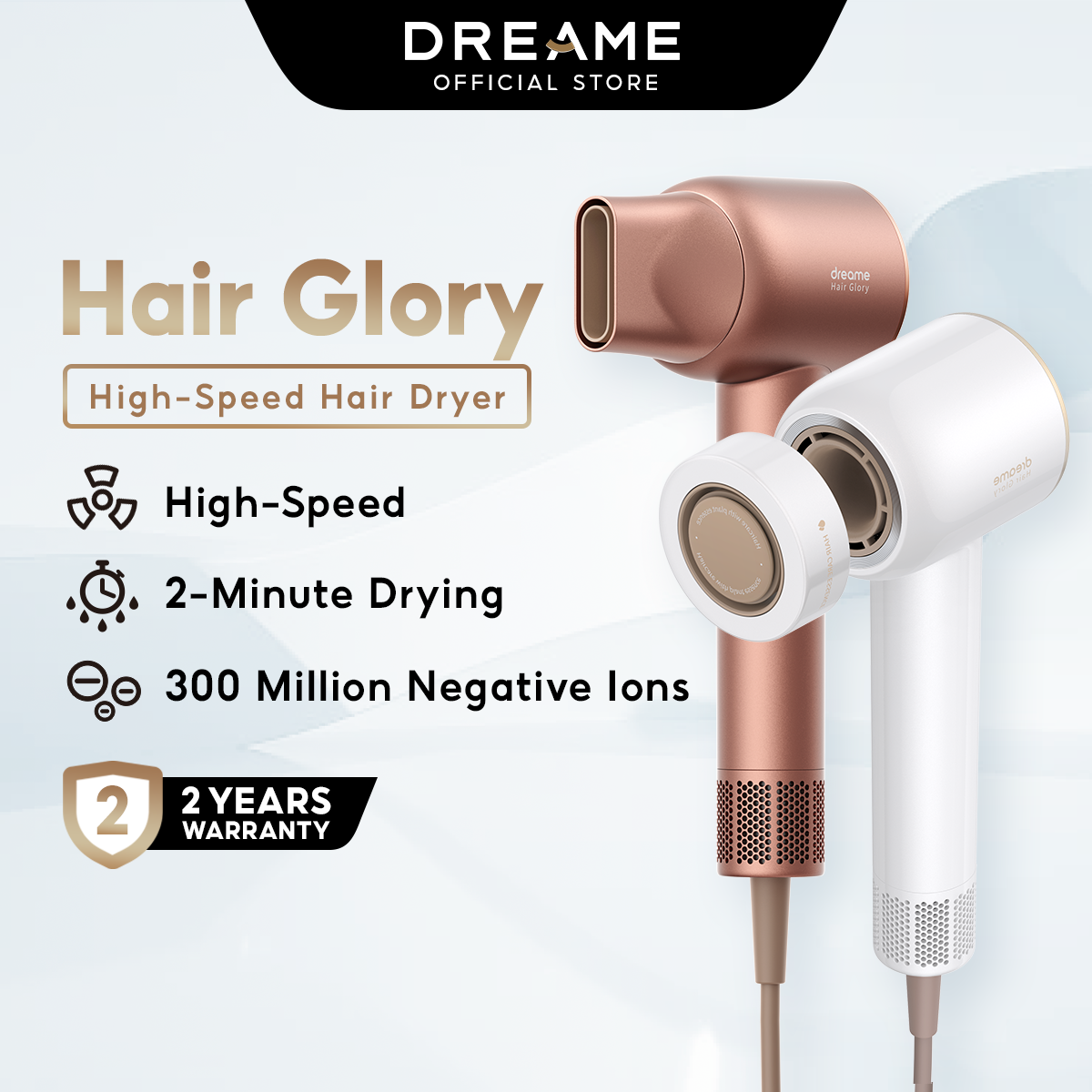 Dreame Glory High Speed Hair Dryer Rose Gold | Perfumed Hair Essence ...