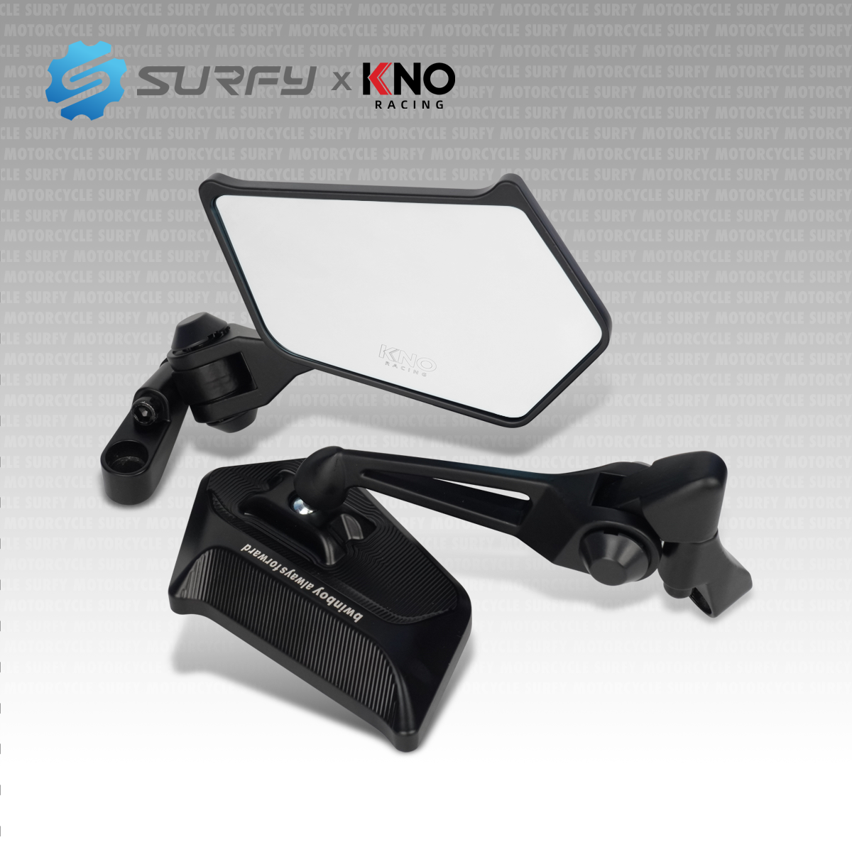 KNO Sanpaku & Street King Side Mirror Anti-Glare Lens Full CNC Line Art ...