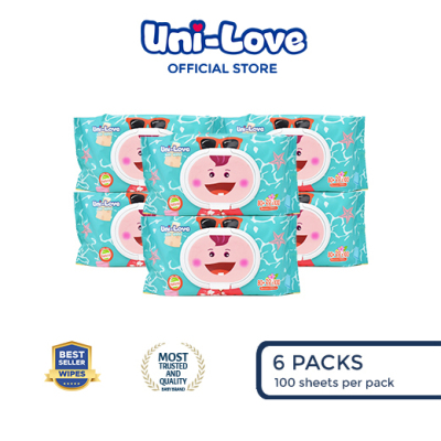 UniLove Baby Wipes Summer Edition (Boy) 100's Pack of 6