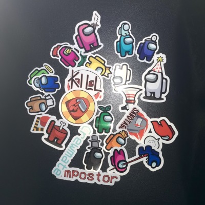 Among Us Stickers - Die Cut - Waterproof and Scratch-proof