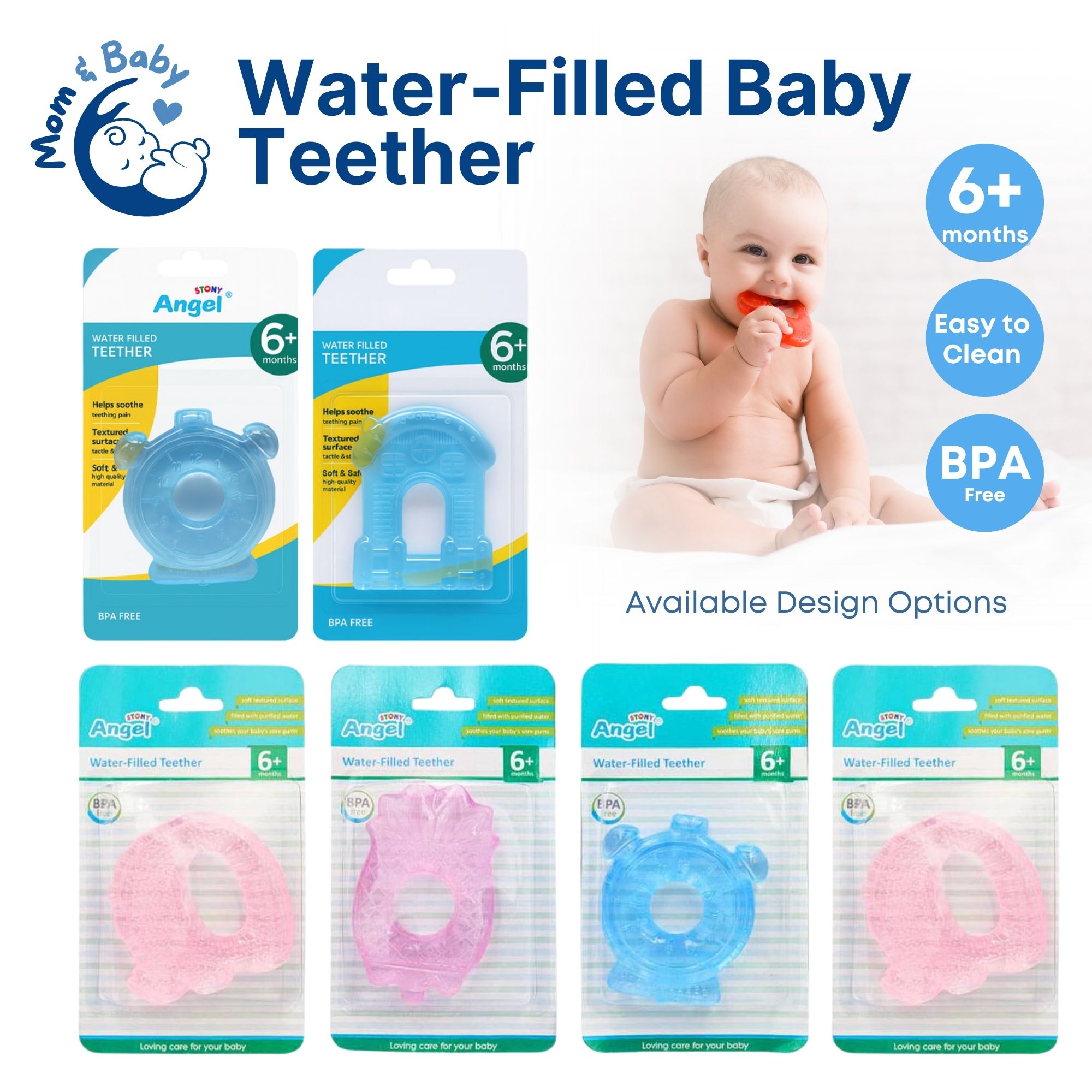 Product Stony Angel Water-Filled Baby Teether BPA-Free EVA | Cooling ...