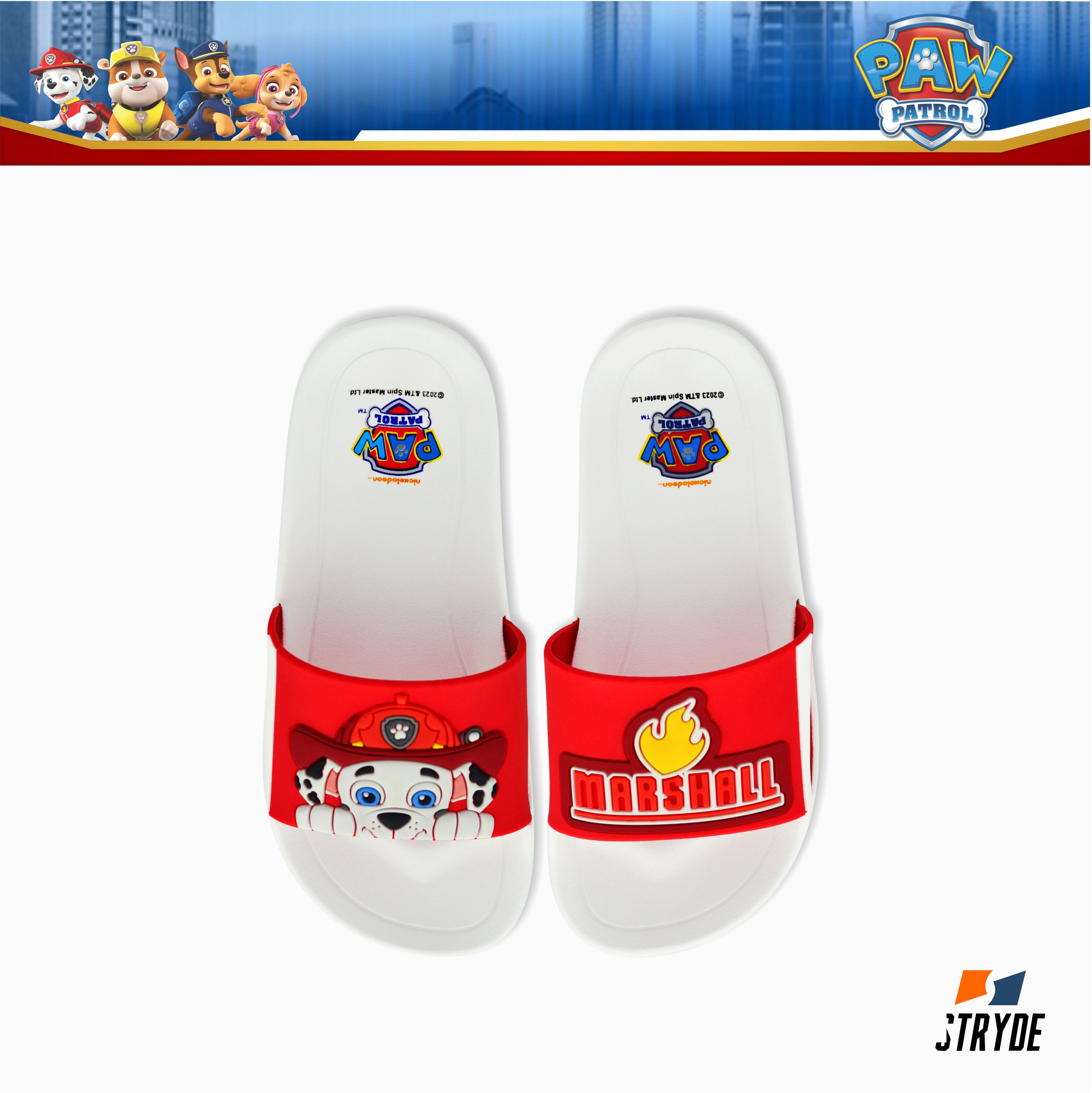 Nickelodeon PAW Patrol Slides for Kids Boys Skittle Red