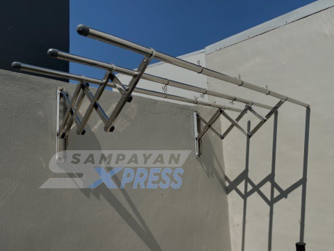 3 Pole Space Saver Stainless Steel Sampayan Laundry Drying Rack