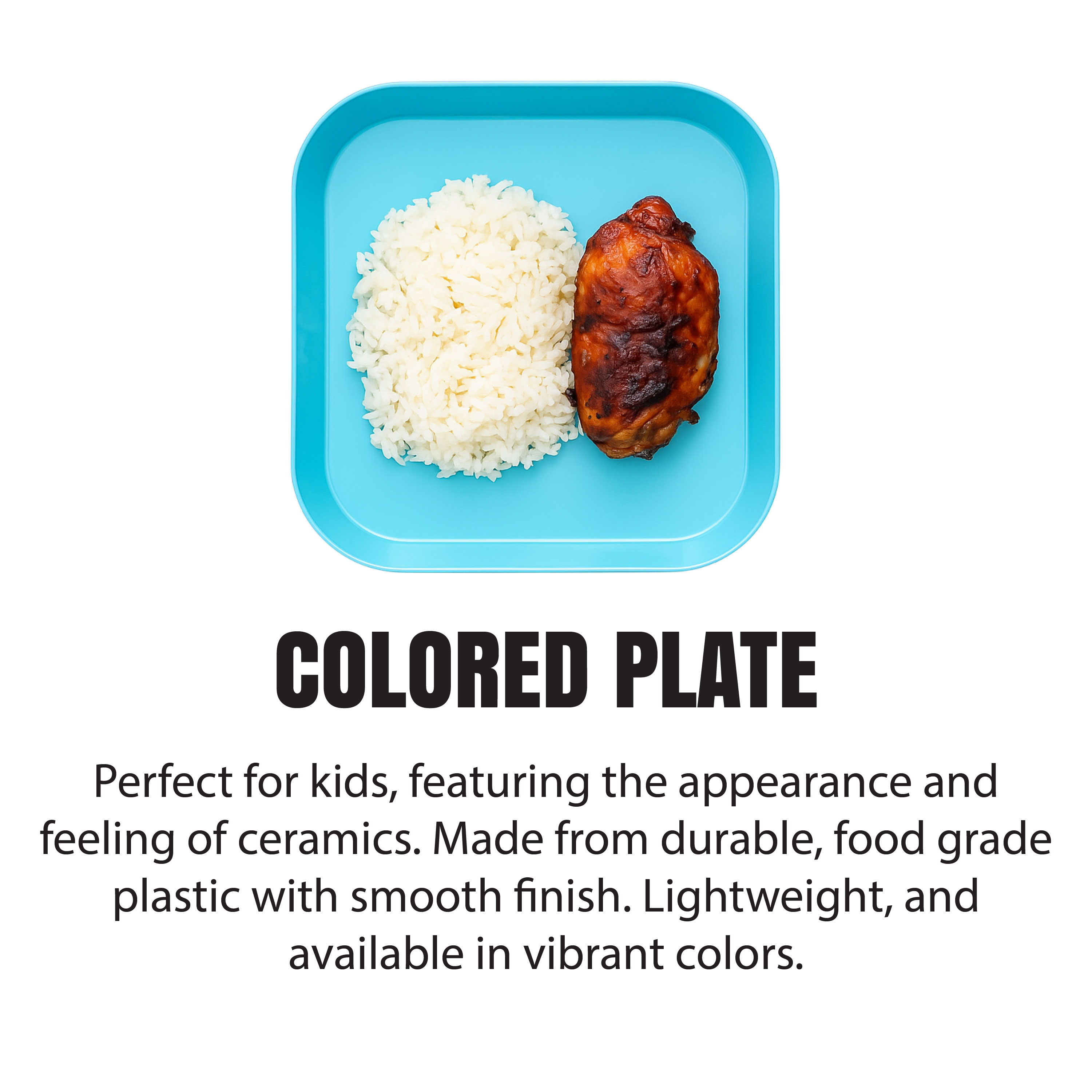 product square plate unbreakable smooth finish plate lightweight and ...
