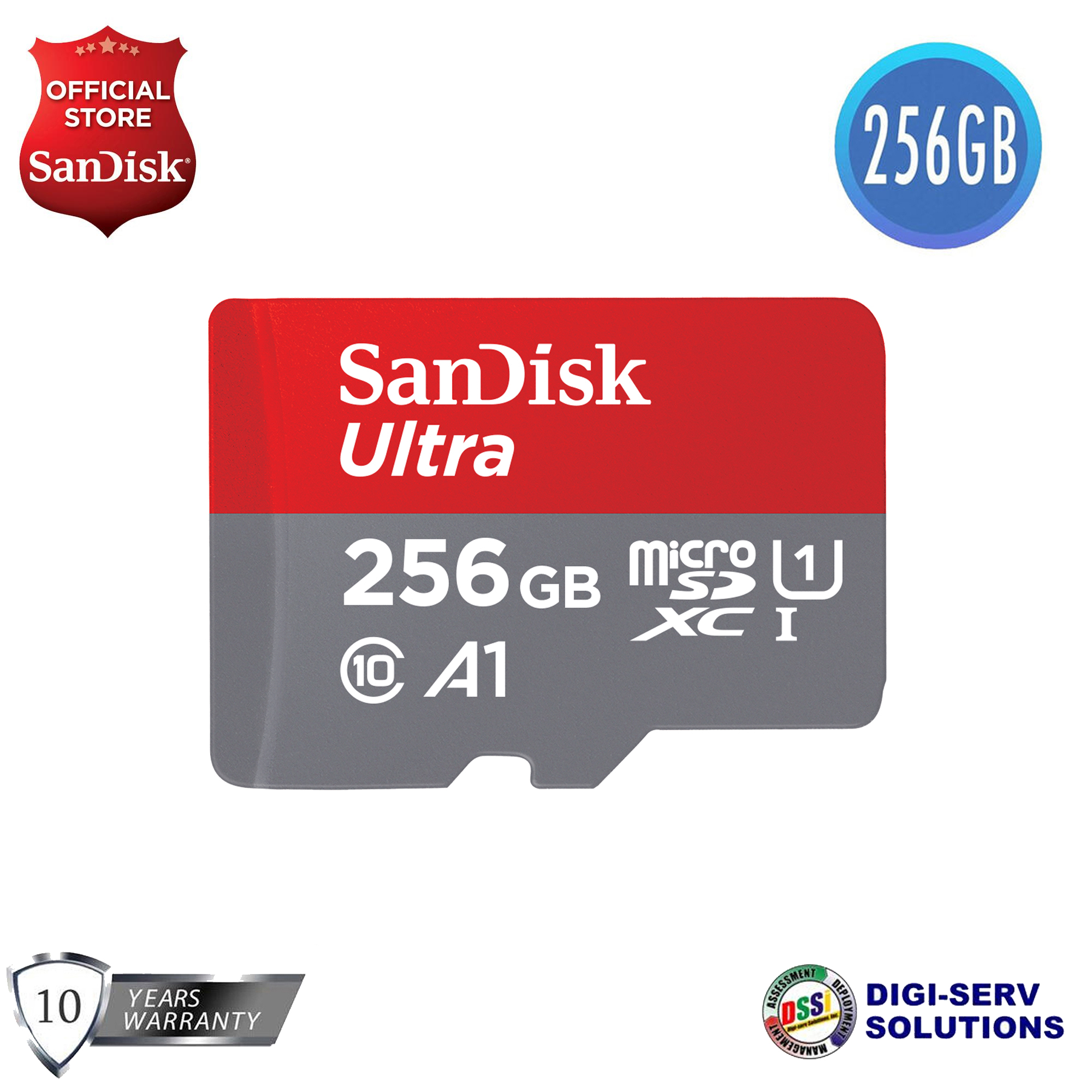SanDisk Ultra microSD A1 series UHS-I Card ~ 256GB (SDSQUAC)