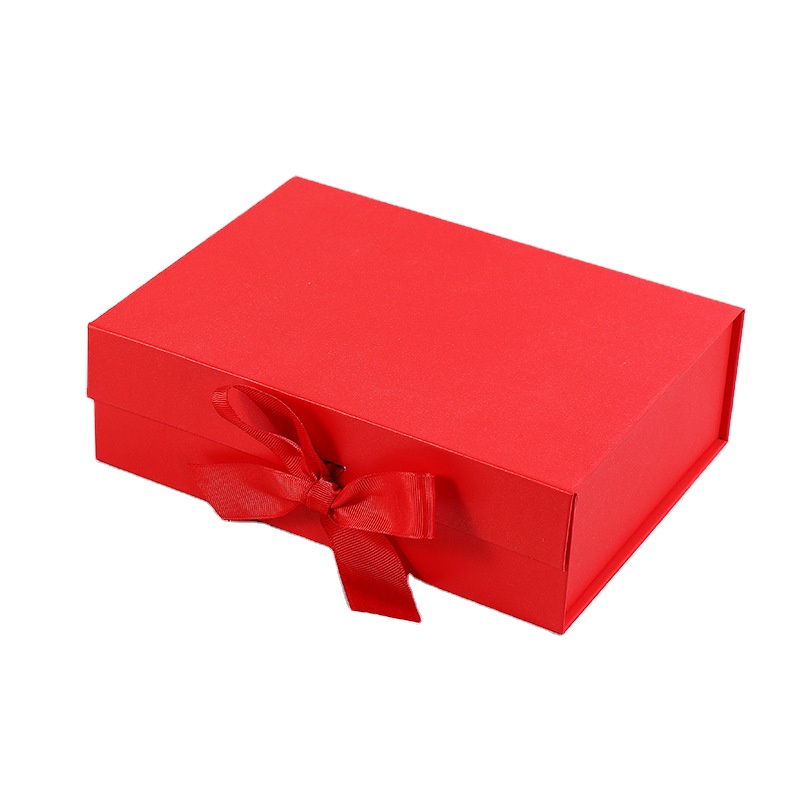 [THICK RIGID] 1 pc Premium Collapsible Gift Box with Ribbon Corrugated ...