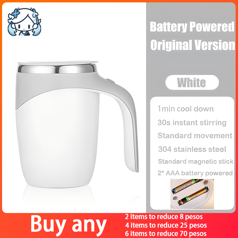 380ml Automatic Mixing Cup Creative Stainless Steel Coffee Milk Self ...