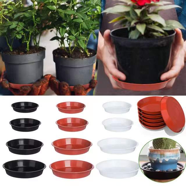 Product 3pcs Bundle – Plastic Round Plant Tray / Pot Tray / Catch Plate ...