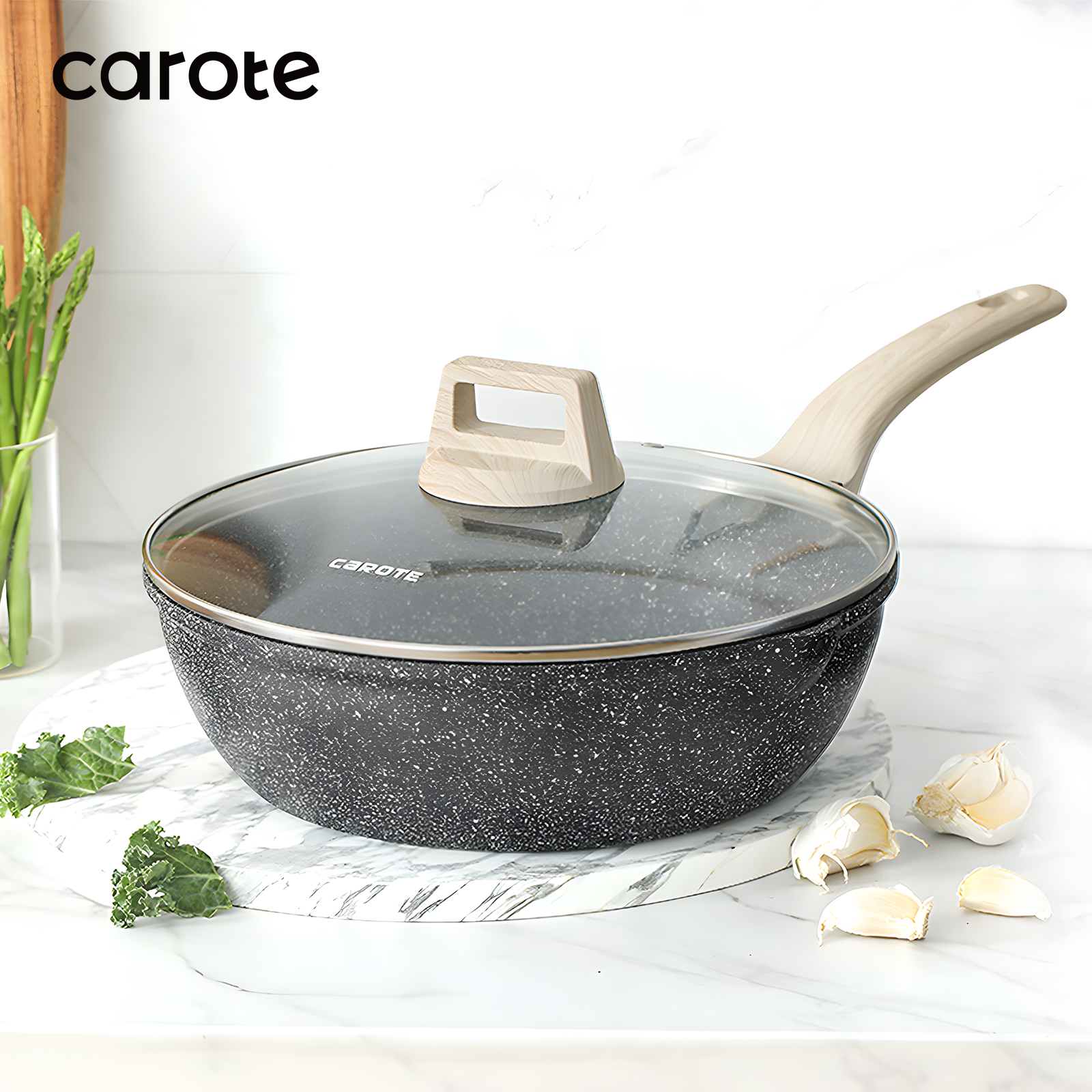Carote Non Stick Granite Deep Frying Pan 24/28/32cm Original Export To ...