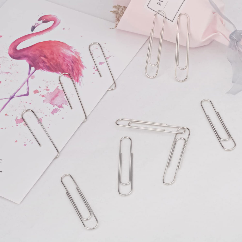 product 100 pcs box nickel paper clips suitable for office school ...