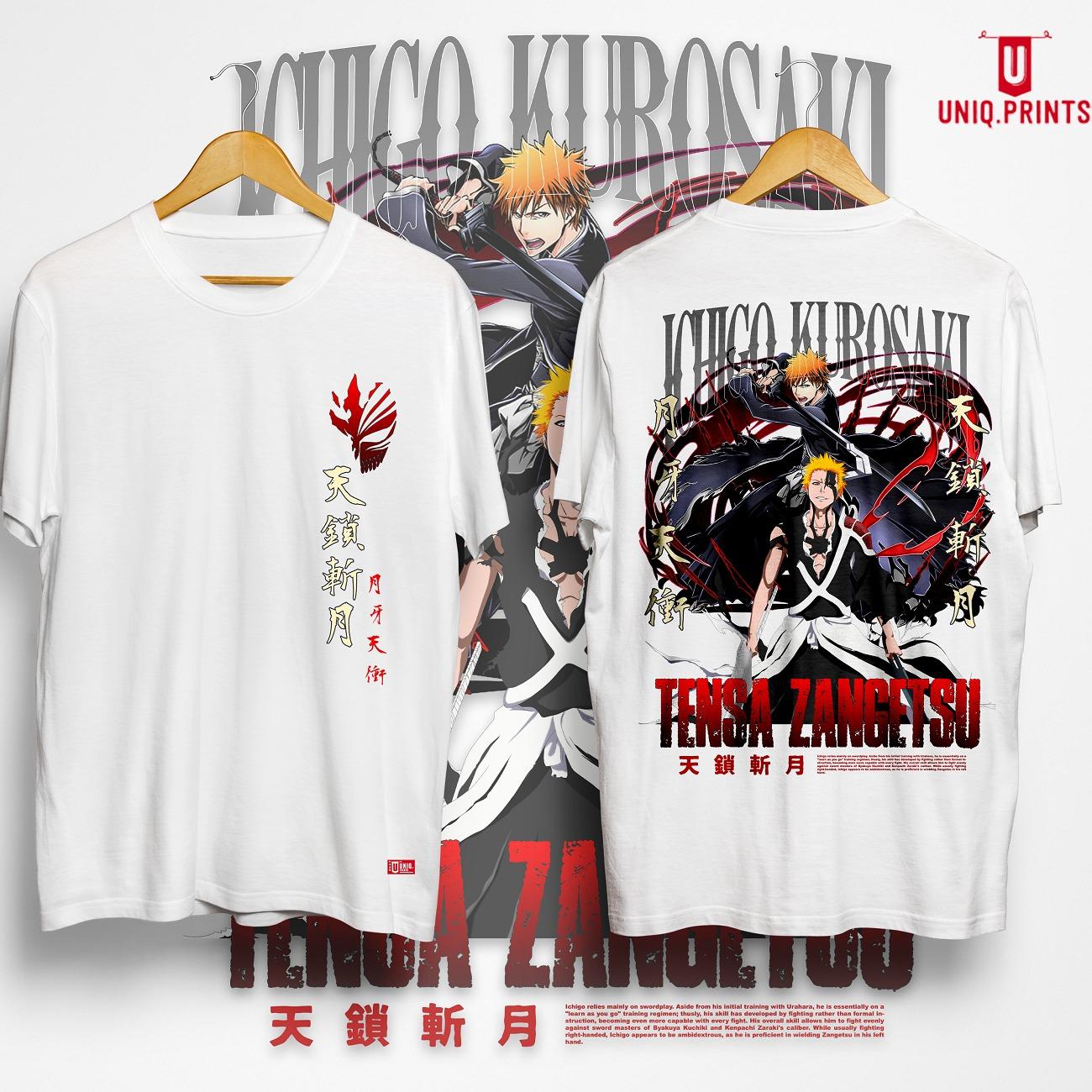 UNIQ.PRINTS ICHIGO KUROSAKI V2 GRAPHIC COTTON TSHIRT FOR MEN AND WOMEN
