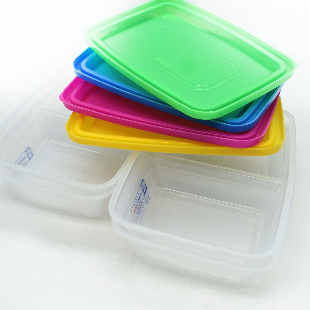 product high quality durable stackable plastic rectangle 2 division ...