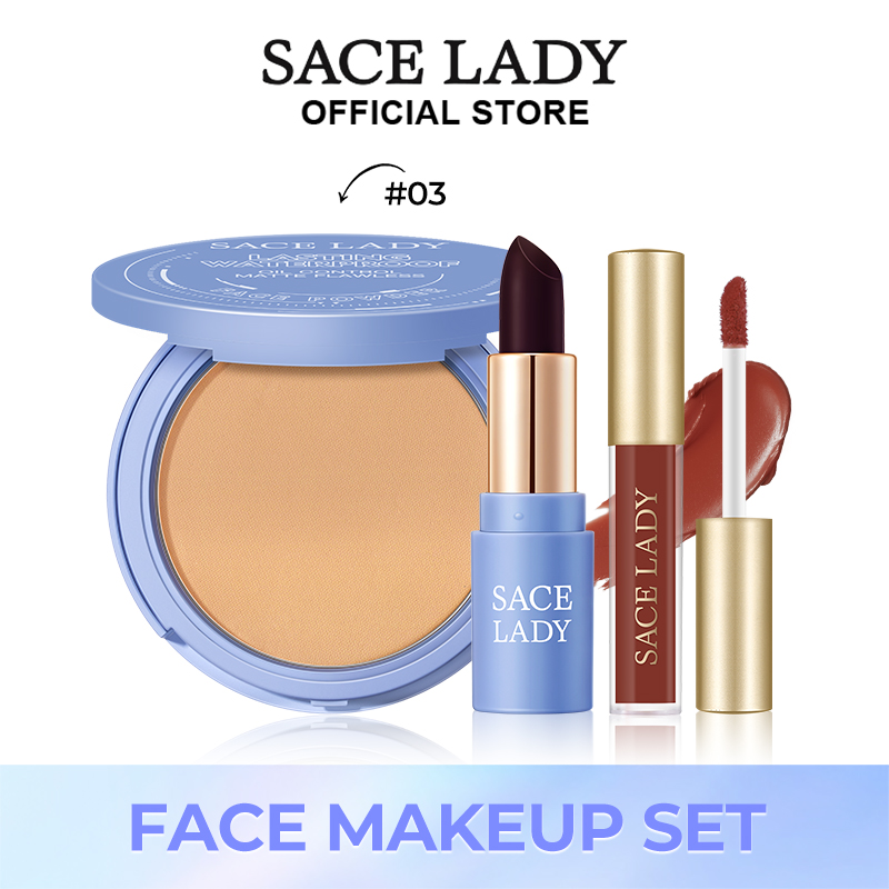 SACE LADY Long Waterproof Lasting Makeup Set 3PCS Oil Control Pressed ...