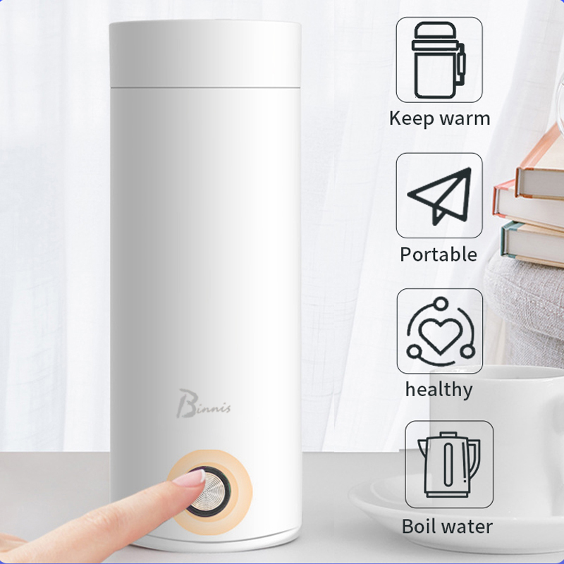 Binnis Portable Electric Kettle 400ML thermos tumbler Coffee Travel ...