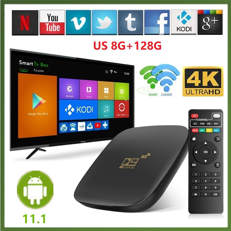 [Local Stock + COD] D9 5G Android10.0 4K HD Smart TV Box to Connect ...