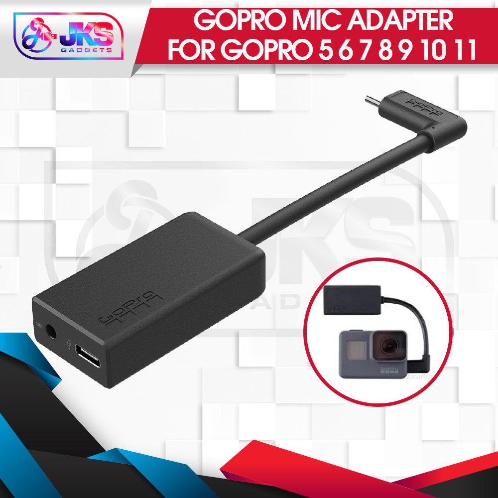 GoPro 3.5mm Mic Adapter For Hero 5 6 7 8 9 10 11