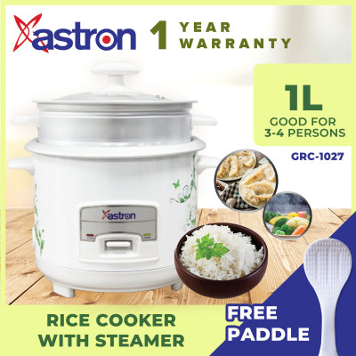 Astron GRC-1027 Rice Cooker with Steamer (1L)