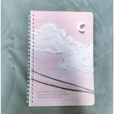 A5 oil painting coil notepad flip spiral notebook ins style Landscape ...