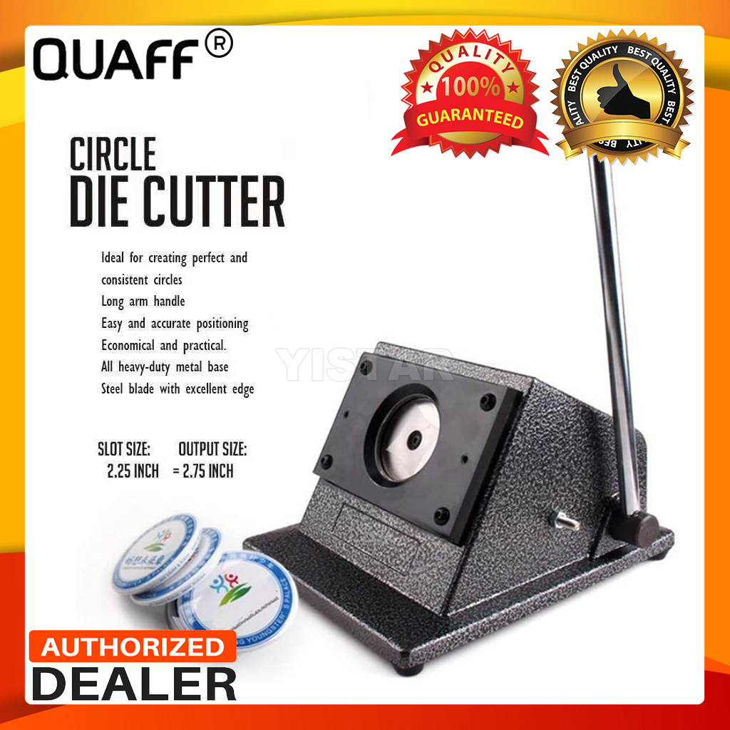 Quaff Circle Die Cutter Heavy Duty SLOT Size 2.25" (OUTPUT Size: 2.75")