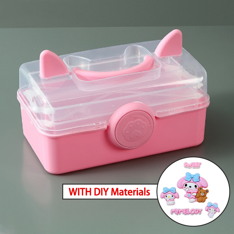 Practical Hair Accessory Storage Box 3-layer Organizer Children's Hair ...