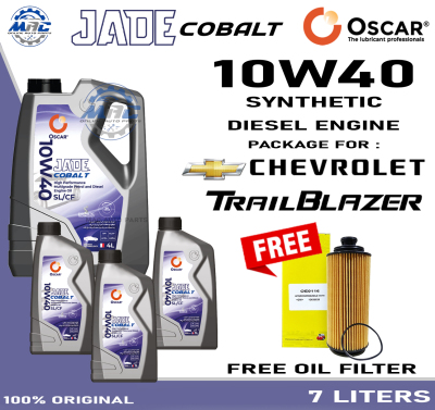 OSCAR JADE COBALT 10w-40 7 LITERS Synthetic ENGINE OIL PACKAGE FOR ...