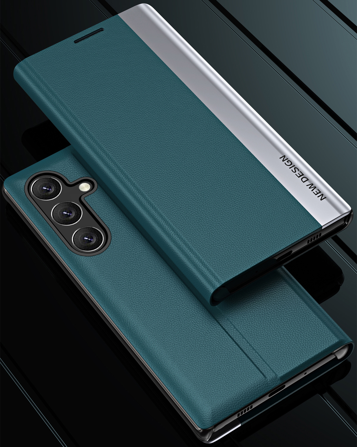 Galaxy A24 4G Case, Thin Slim Folio Flip Leather Magnetic Closure Case Cover For Samsung Galaxy ...