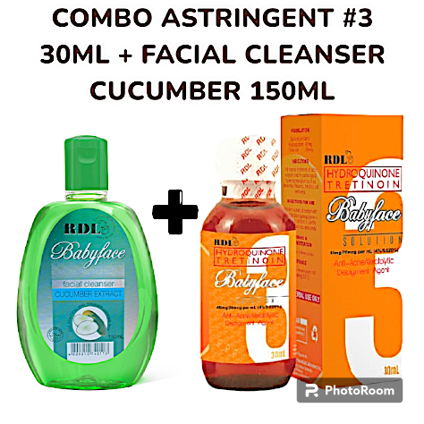 RDL COMBO Astringent #3-60ML/30ML+ 150ML RDL FACIAL CLEANSER CUCUMBER