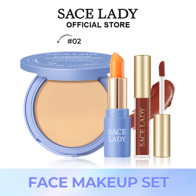 SACE LADY Long Waterproof Lasting Makeup Set 3PCS Oil Control Pressed ...