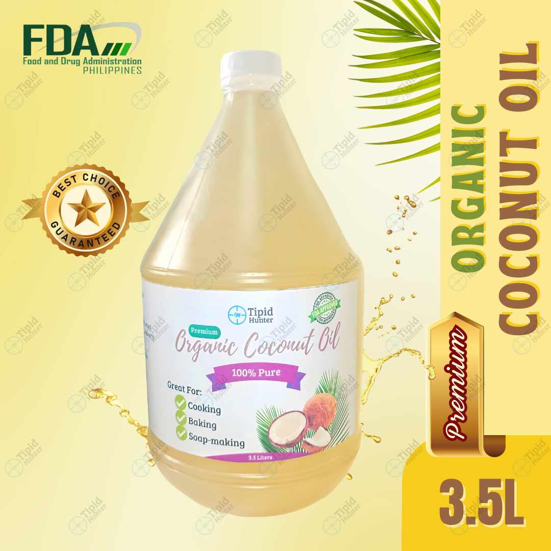 Coconut Oil 3.5 Liters, Pure Organic Cooking Coconut Oil