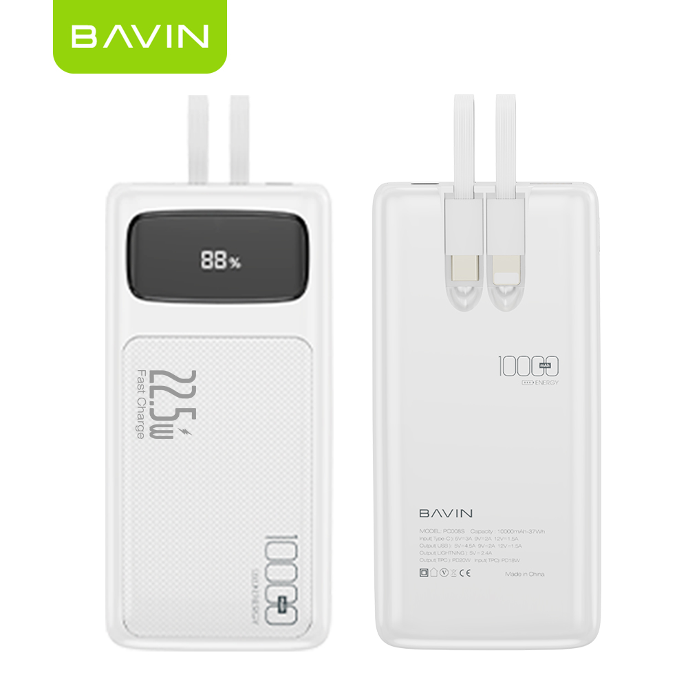 BAVIN PC007 20000mAh /PC008 10000mAh 22.5W PD Fast Charging Powerbank w ...