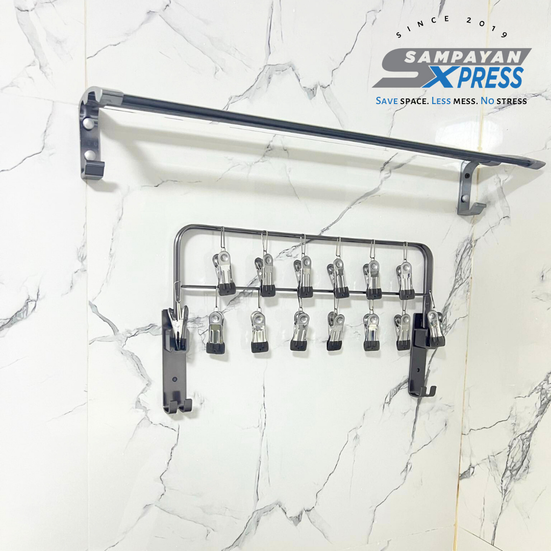 SAMPAYAN XPRESS ClipMax Aluminum Wallmounted Clips Rack Socks Clips ...