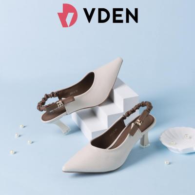 VDEN Pointed Stilleto Mid Heel 003-3 Simple Solid Color Pointed Toe Low ...