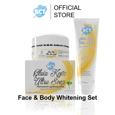 [Bundle] SCT Face and Body Whitening Set; SCT Gluta Kojic Ultra SOAP ...