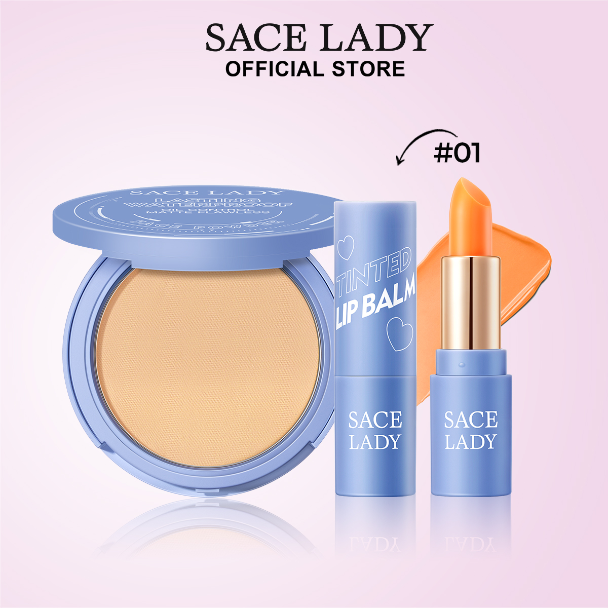 SACE LADY 2Pcs Makeup Set High Pigment Long Lasting Lip Tint + Oil ...