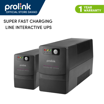 Prolink 650VA, 1200VA,1500VA, 2000VA Super Fast Charging Line Interactive UPS Power Supply W ...