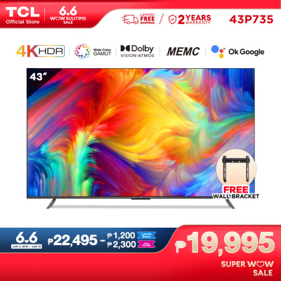 TCL 43 inch 4K Google Smart TV - 43P735 (Dolby Vision & Audio, Camera ...