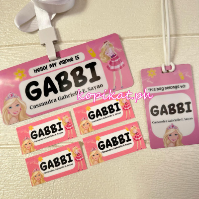 PVC Name tag, Bag Tag & Name Sticker - Personalized Name Tag